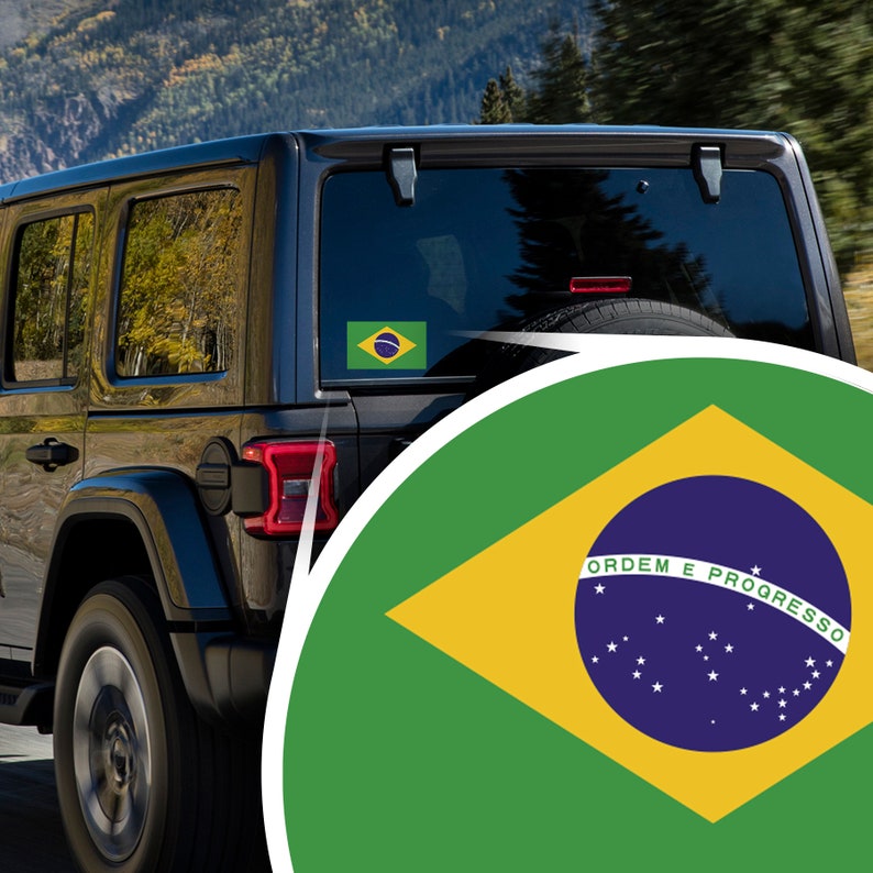 Brazil Flag Decal Stickers | Official Flag of Brazil Stickers | 5 ...