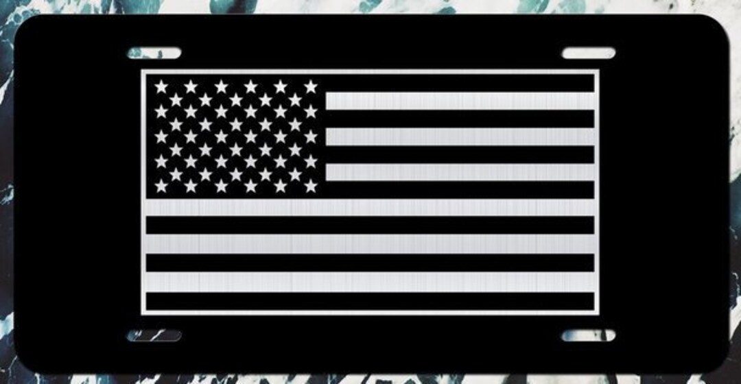American Flag Vanity License Plate Etched Aluminum - Etsy