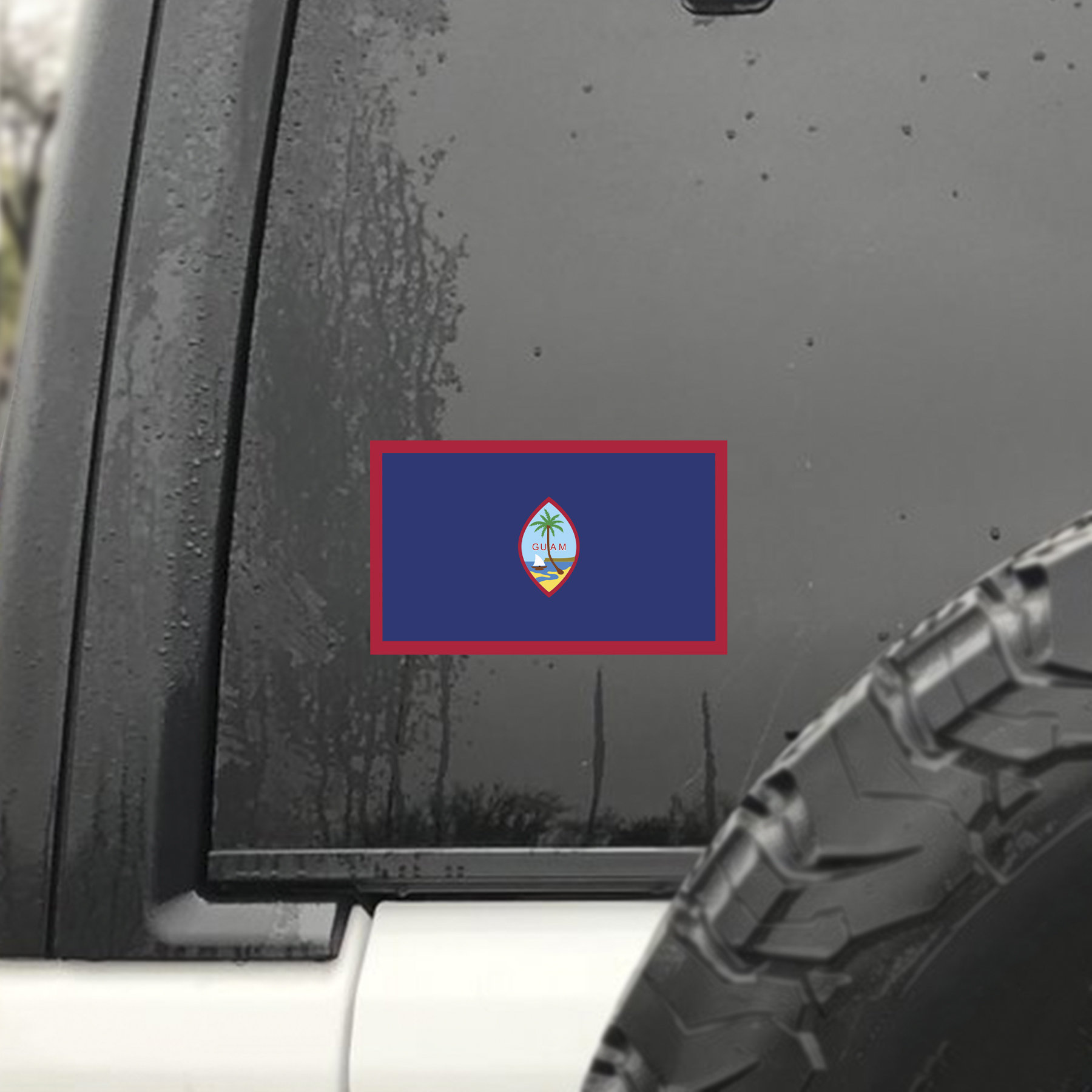 Guam Flag Decal Sticker 5-inches by 3-inches Premium | Etsy