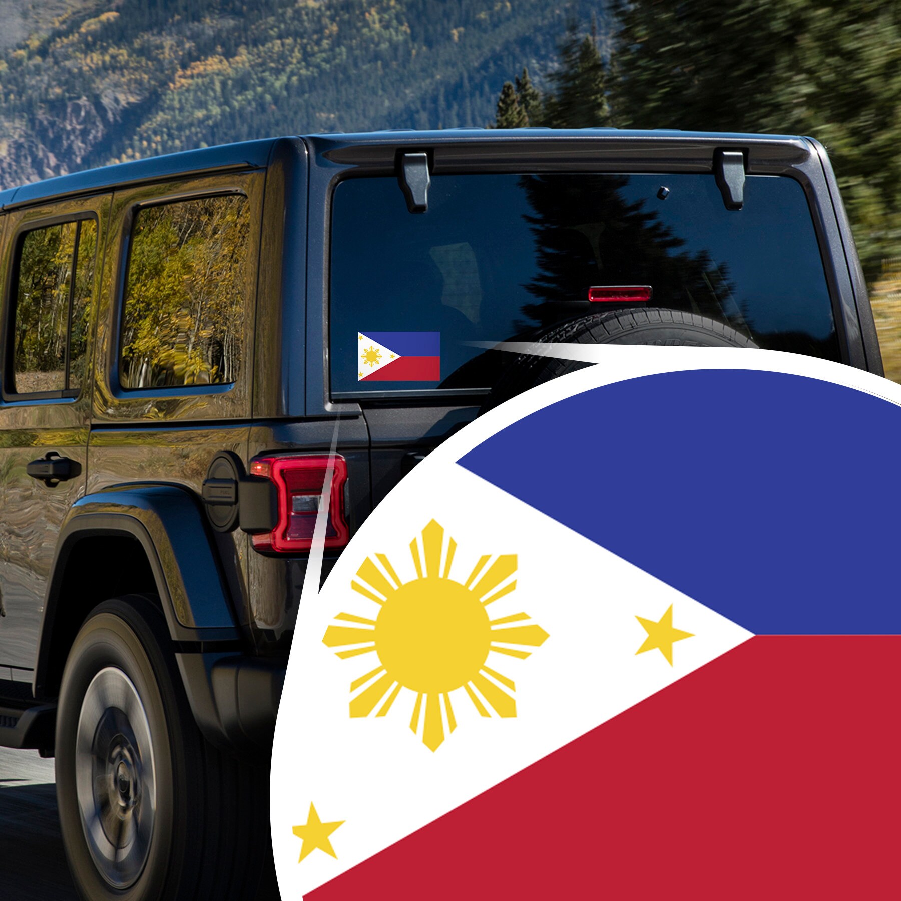 Philippines Flag Decal Sticker 5-inches by 3-inches | Etsy