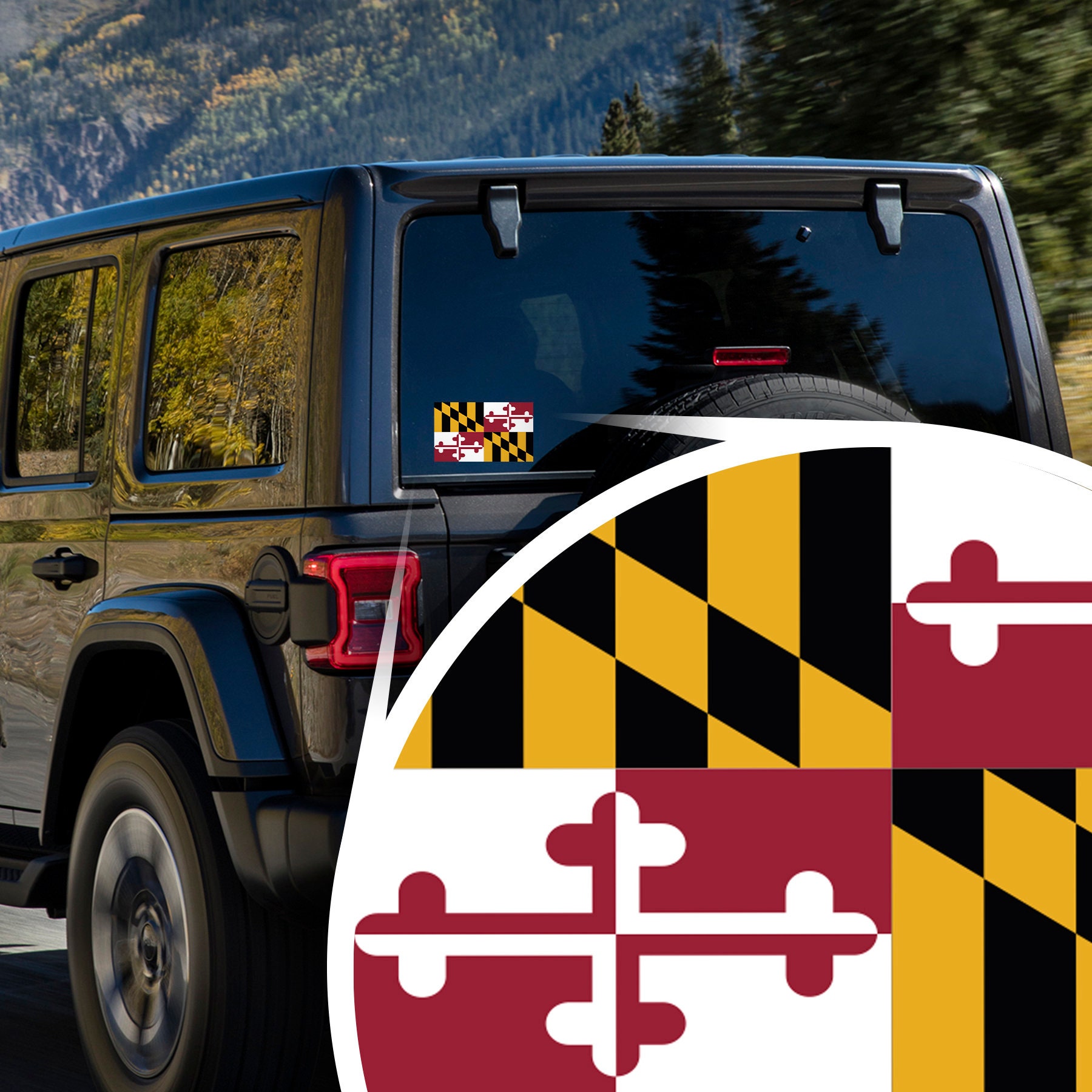 Maryland State Flag Decal Stickers Official State Flag of - Etsy