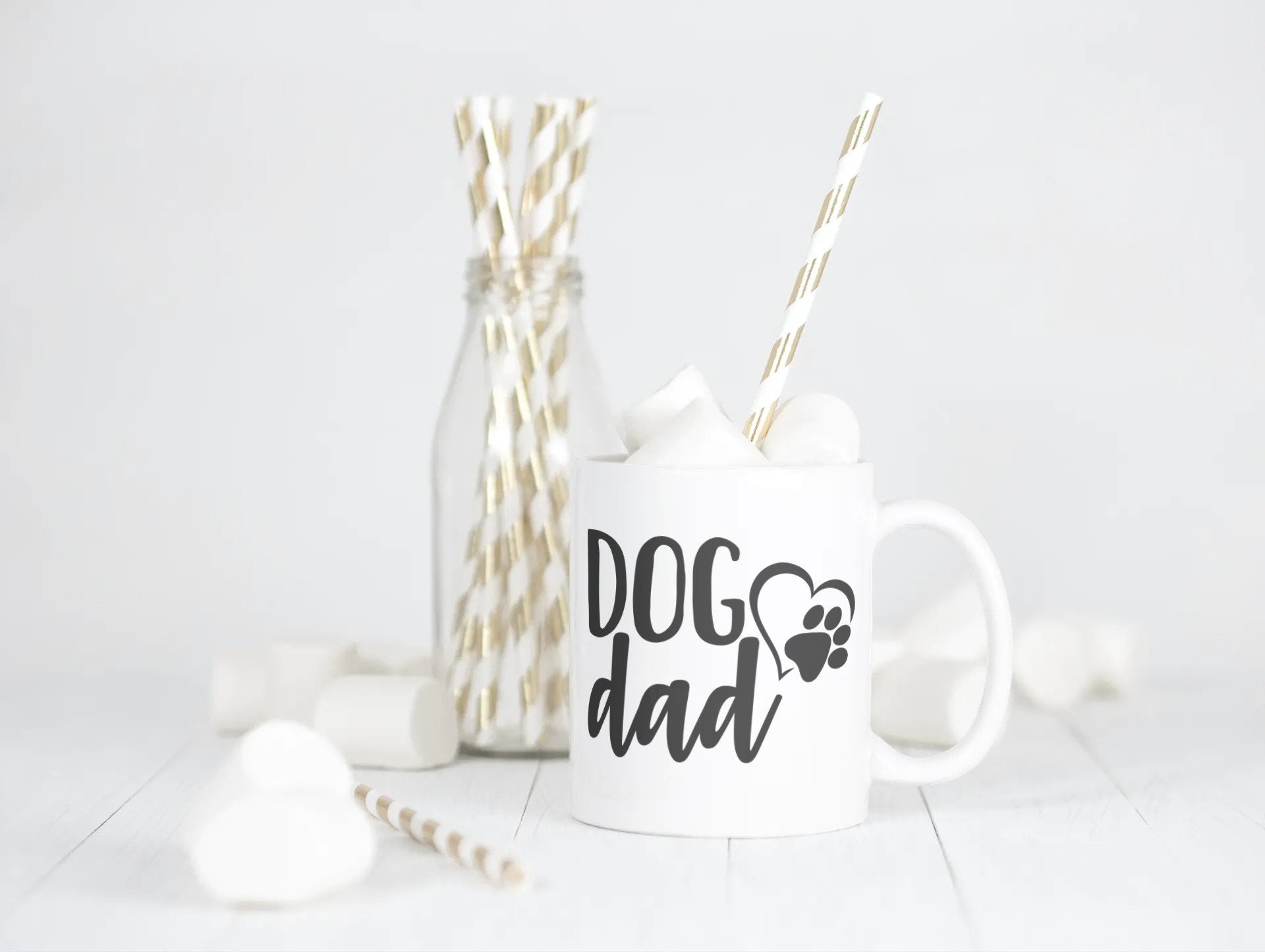 Dog Dad I Love My Dog Novelty Cup For Husband Wife Boyfriend | Etsy