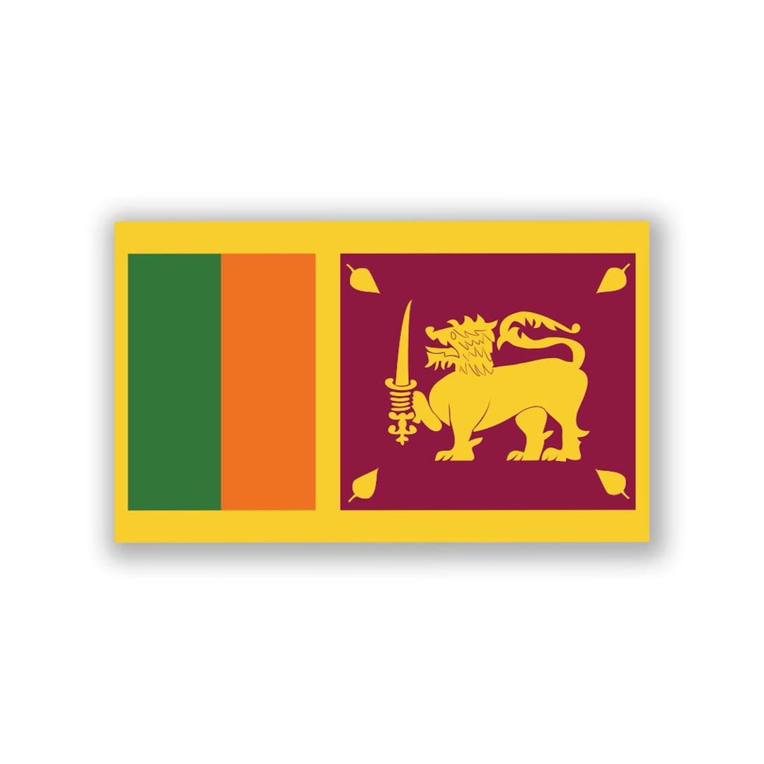 Sri Lanka Flag Decal Sticker | 5-inches by 3-inches | Premium Quality ...