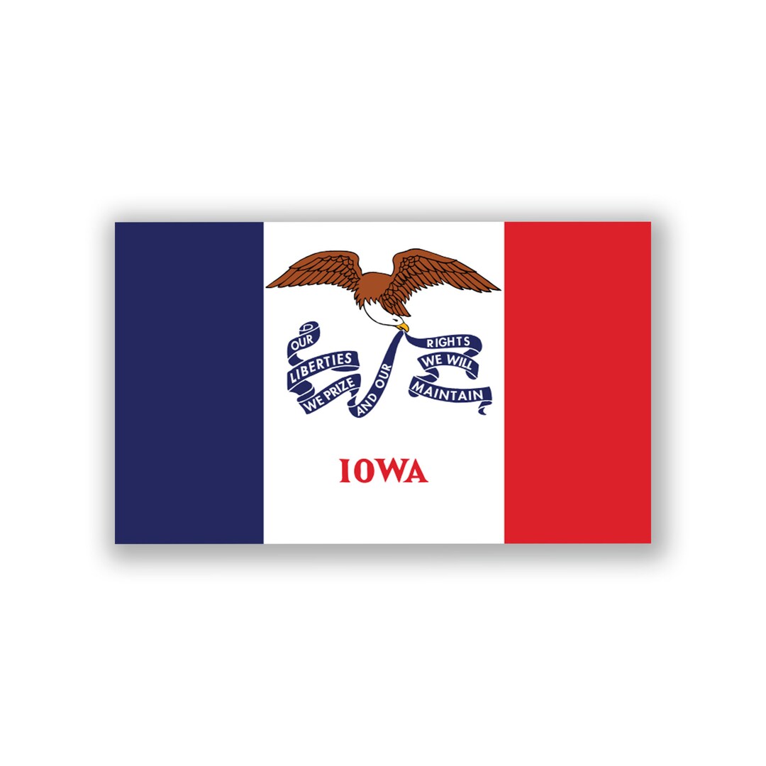 Iowa State Flag Decal Stickers | Official Flag of Iowa Stickers | 5 ...