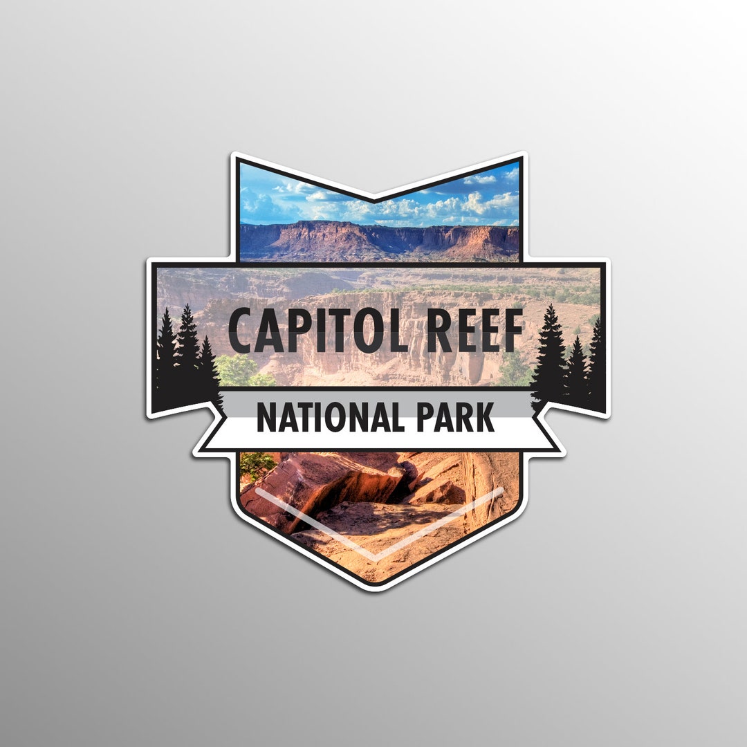 2 Pack Capitol Reef National Park Decal Sticker | 4.7-inches by 4.4 ...