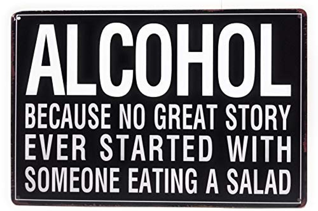 Funny Alcohol Sign, Retro Bar Decor, 8x12 Inch Aluminum - Etsy