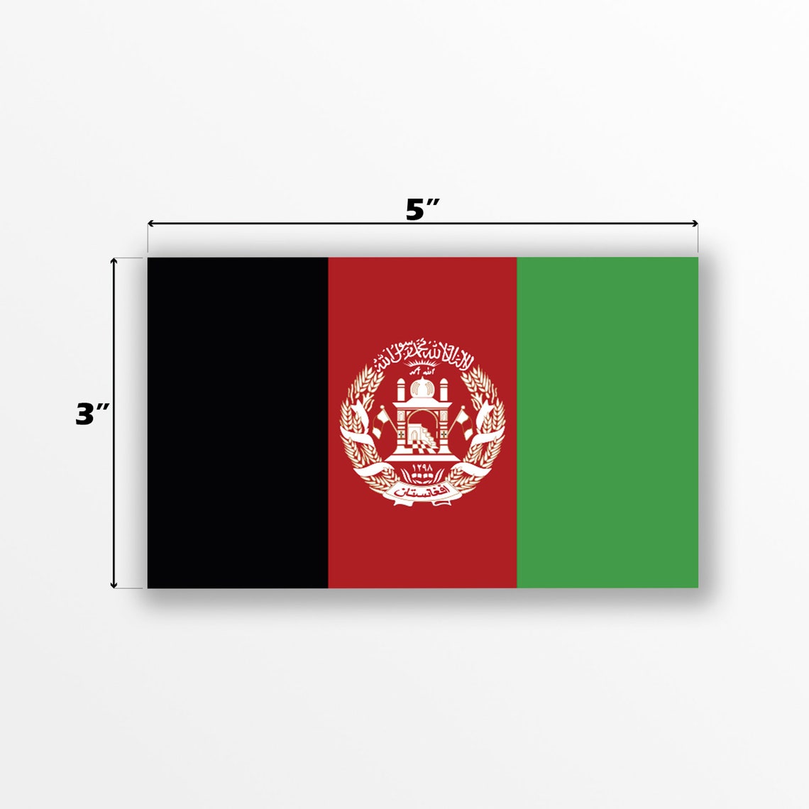 Afghanistan Flag Decal Sticker | 5-inches by 3-inches | Premium Quality ...