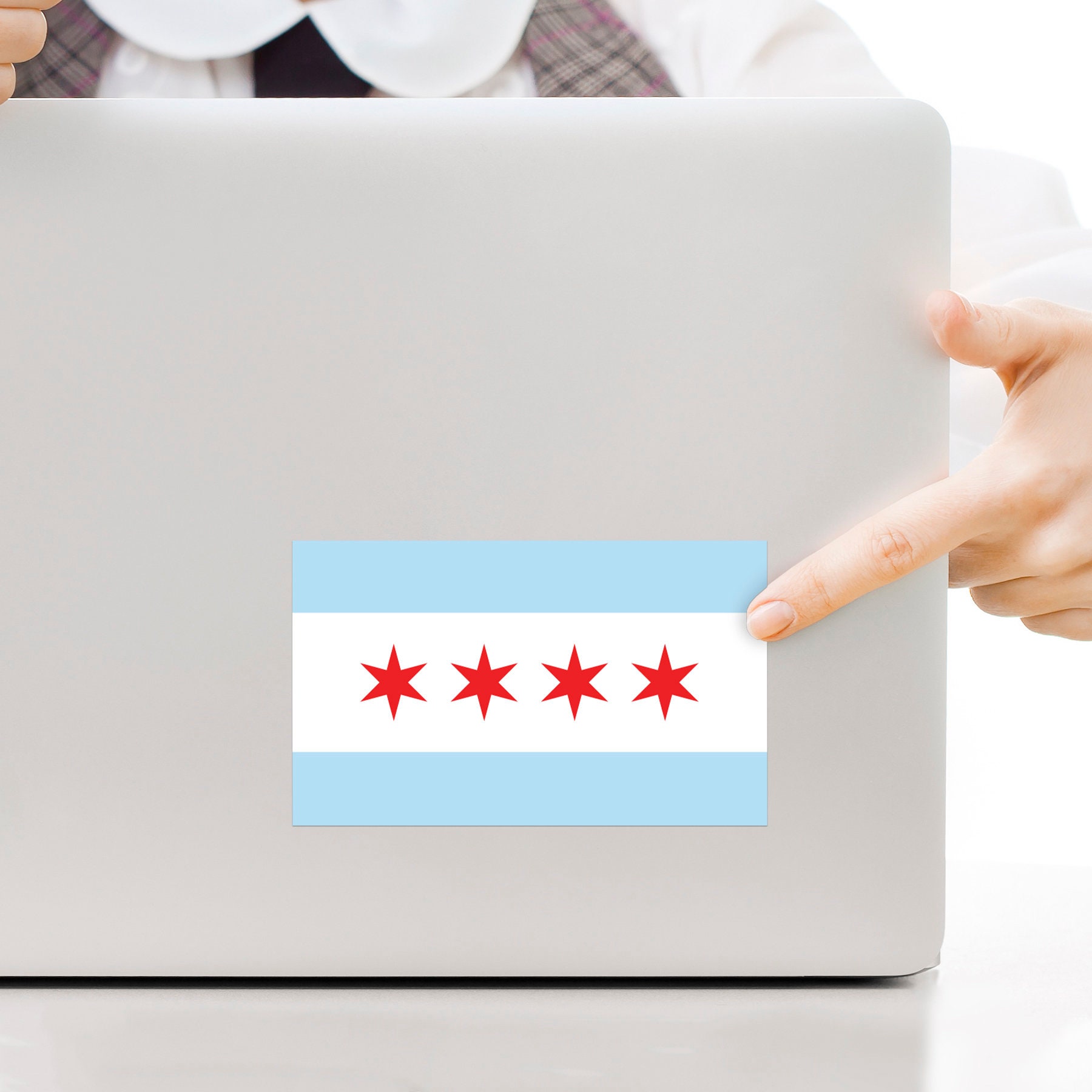 Chicago City Flag Decal Sticker 5-Inches by 3-Inches | Etsy