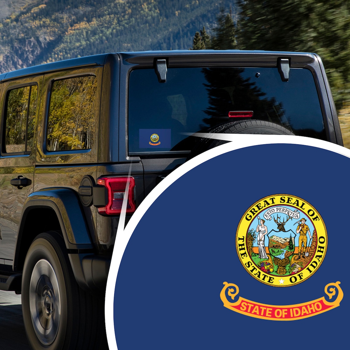 Idaho State Flag Decal Stickers Official Flag of Idaho | Etsy