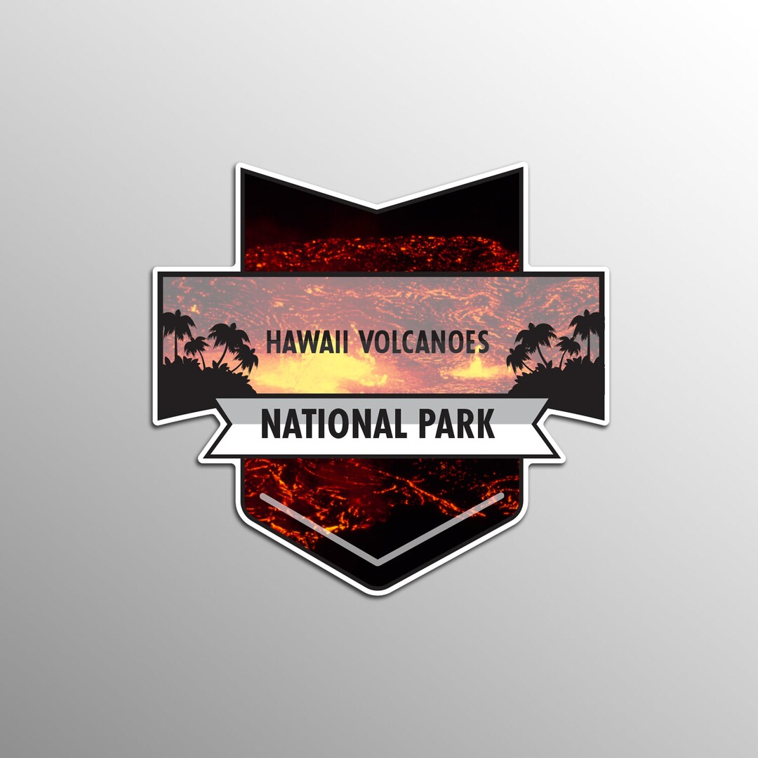 2 Pack Hawaii Volcanoes National Park Decal Sticker 4.7-inches by 4.4 ...