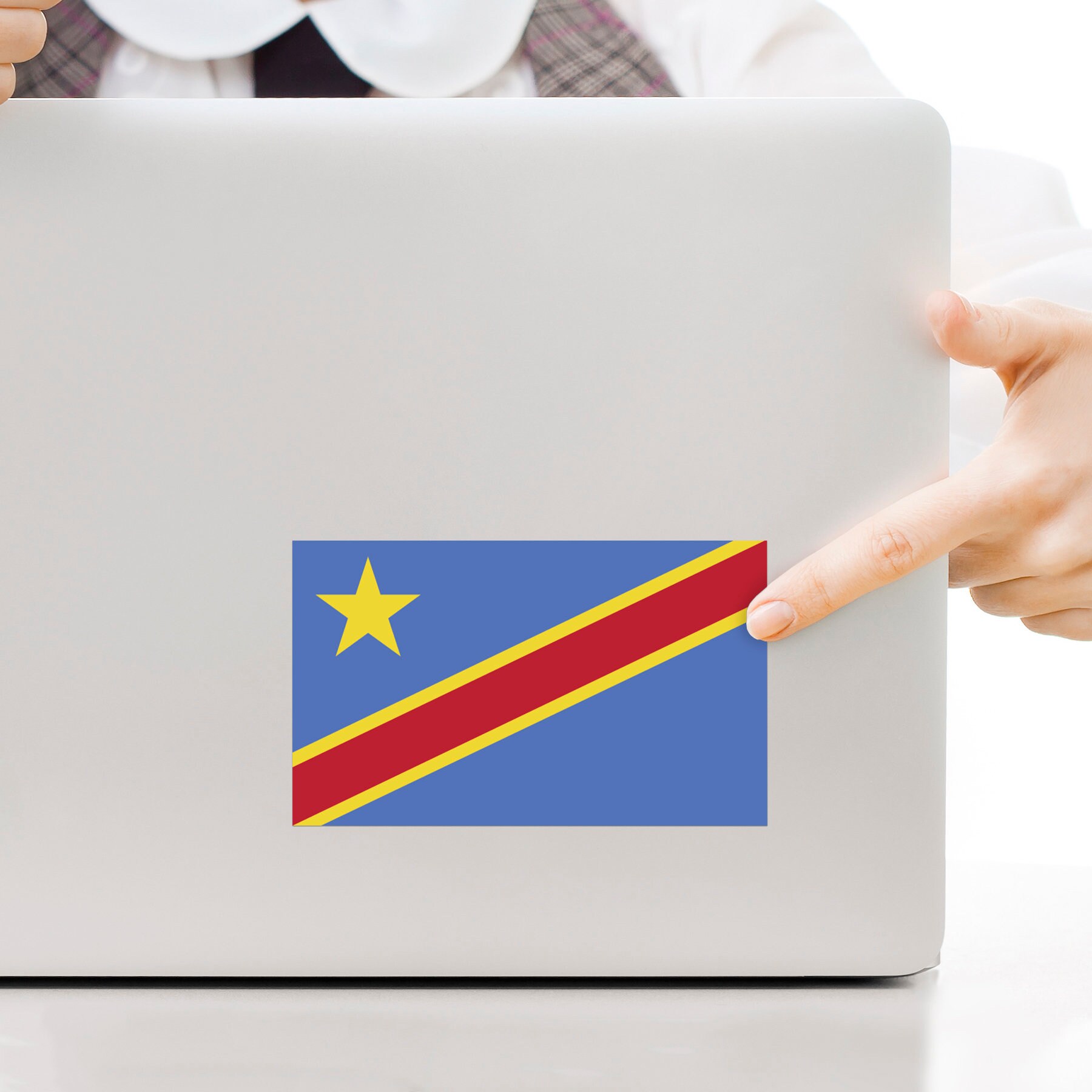 Democratic Republic of Congo Flag Decal Sticker 5-inches by | Etsy