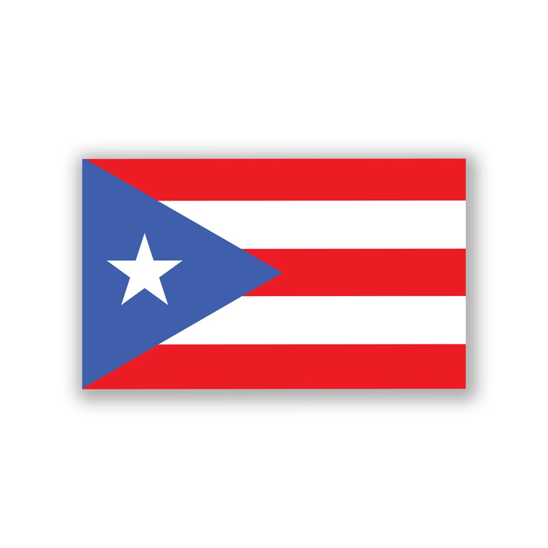 Puerto Rico Flag Decal Sticker | 5-inches by 3-inches | Premium Quality ...