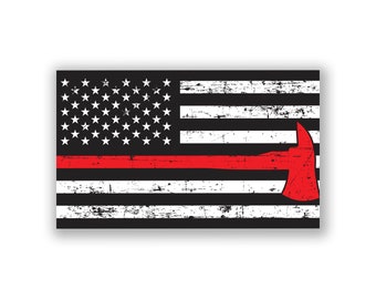 Thin Red Line Decal | Etsy