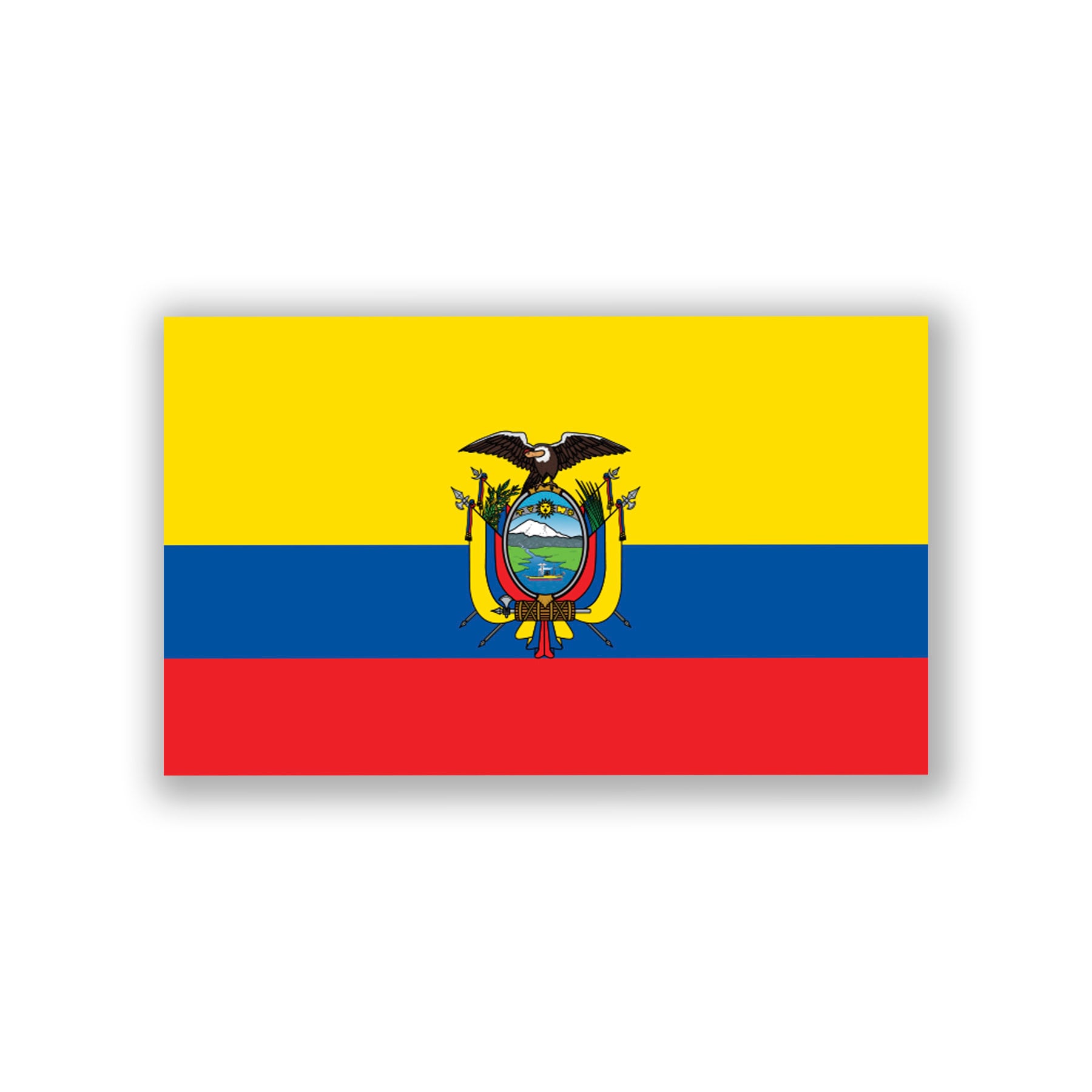Ecuador Flag Decal Sticker 5-Inches By 3-Inches Premium | Etsy