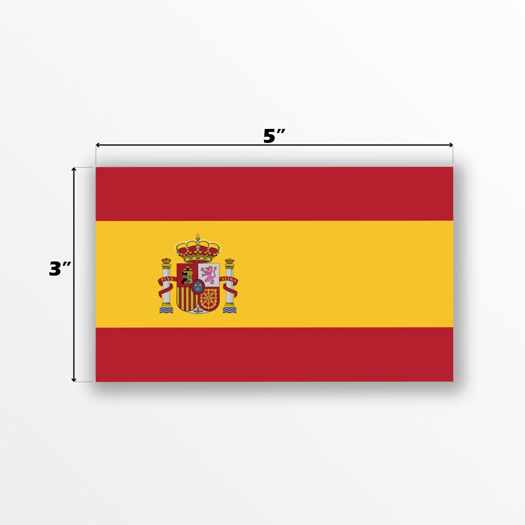 Spain Flag Decal Sticker 5-inches by 3-inches Premium - Etsy