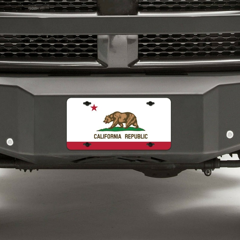 California Republic Bear License Plate Tag Novelty Front - Etsy