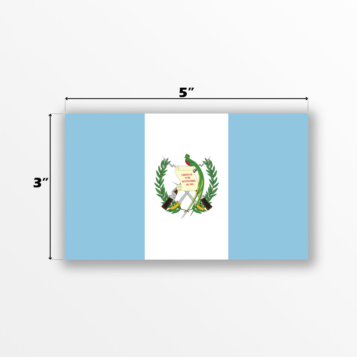 Guatemala Flag Decal Sticker 5-inches by 3-inches Premium | Etsy