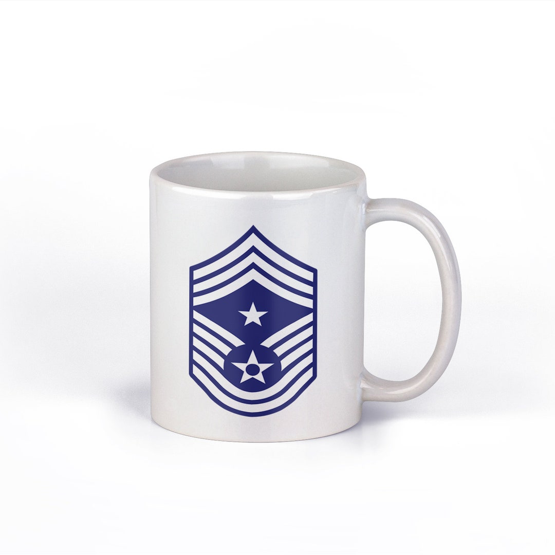 USAF U.S. Air Force White and Blue Chevron E-9command Chief Master ...