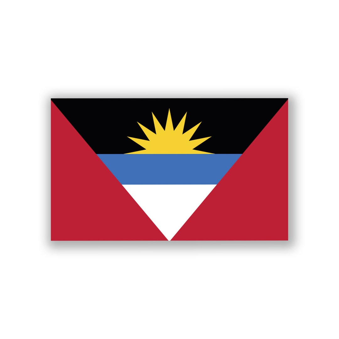 Antigua Flag Decal Sticker | Official Flag of Antigua Stickers | 5 ...