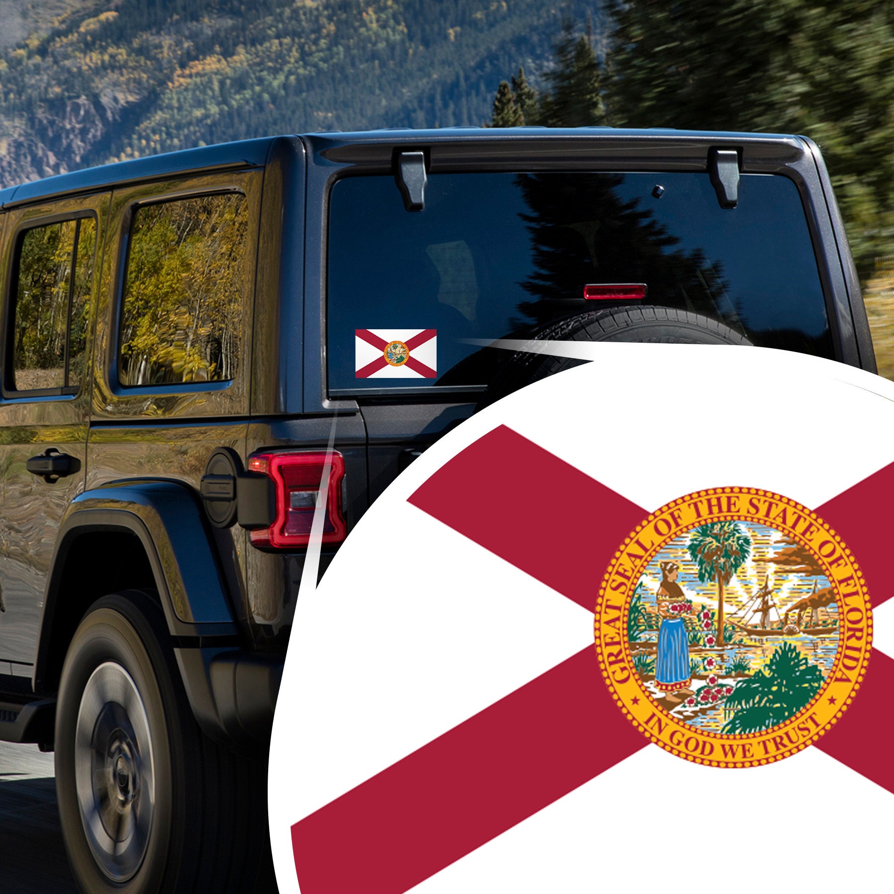 Florida State Flag Decal Sticker Florida Sticker 5-Inches | Etsy