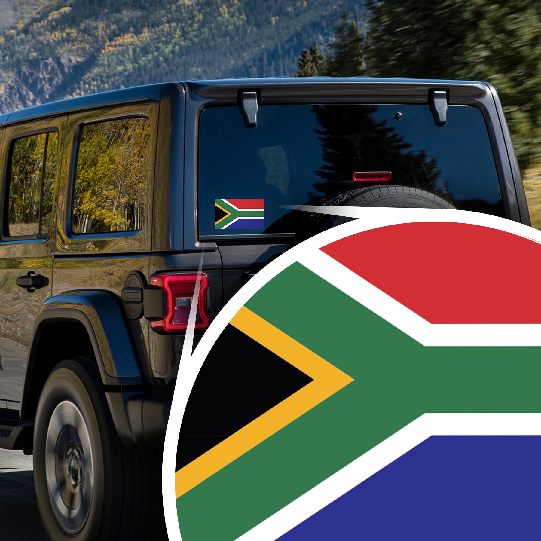 South Africa Flag Decal Sticker 5-inches by 3-inches | Etsy