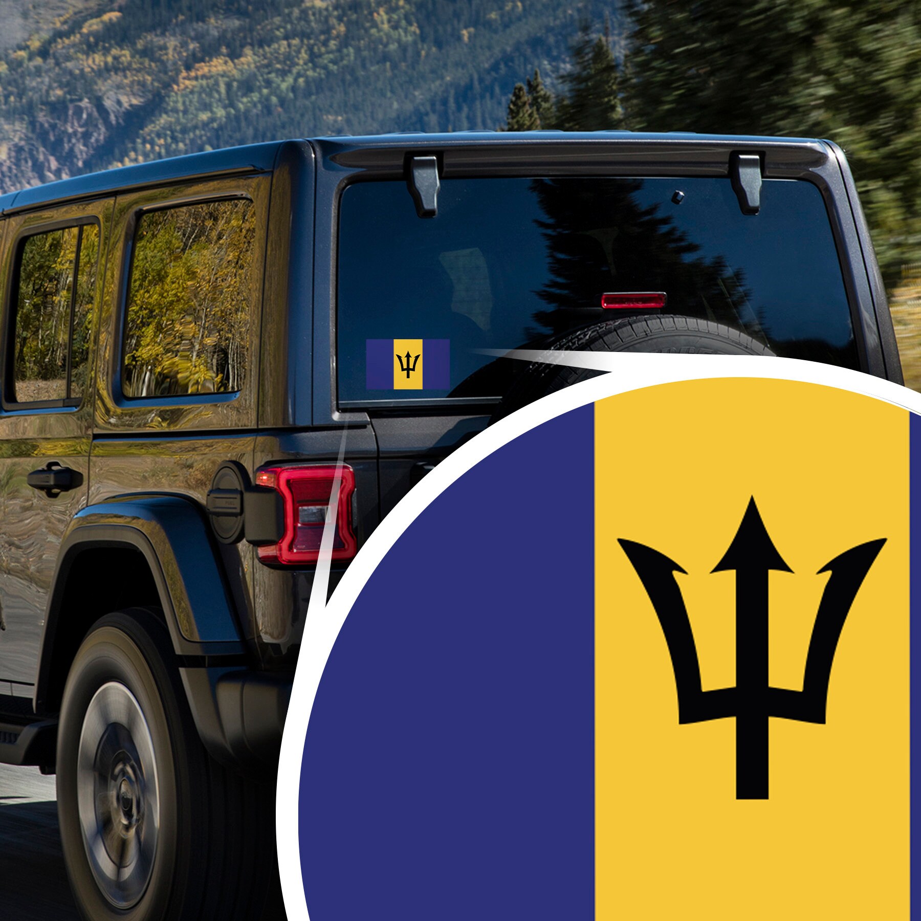 Barbados Flag Decal Sticker 5-inches by 3-inches Premium - Etsy