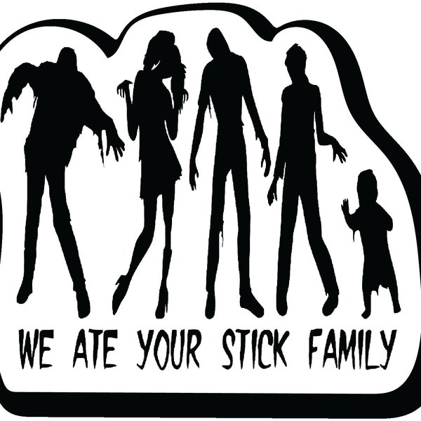 Zombie Family Decal - Etsy