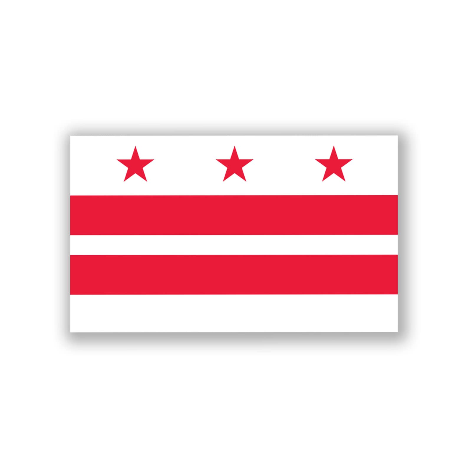 Washington DC City Flag Decal Sticker | 5-inches by 3-inches | Premium ...
