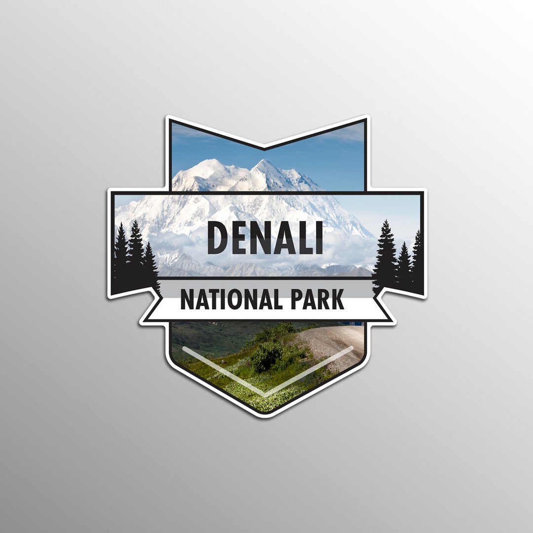 Denali National Park Decal Sticker | 4.7-inches by 4.4-inches | Premium ...