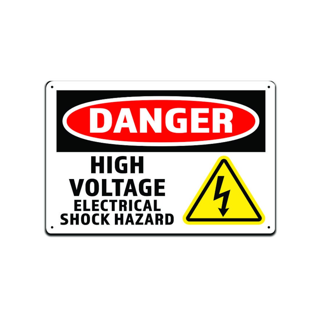 Danger - High Voltage, Electrical Shock Hazard" Sign | 8 X 12" Aluminum ...