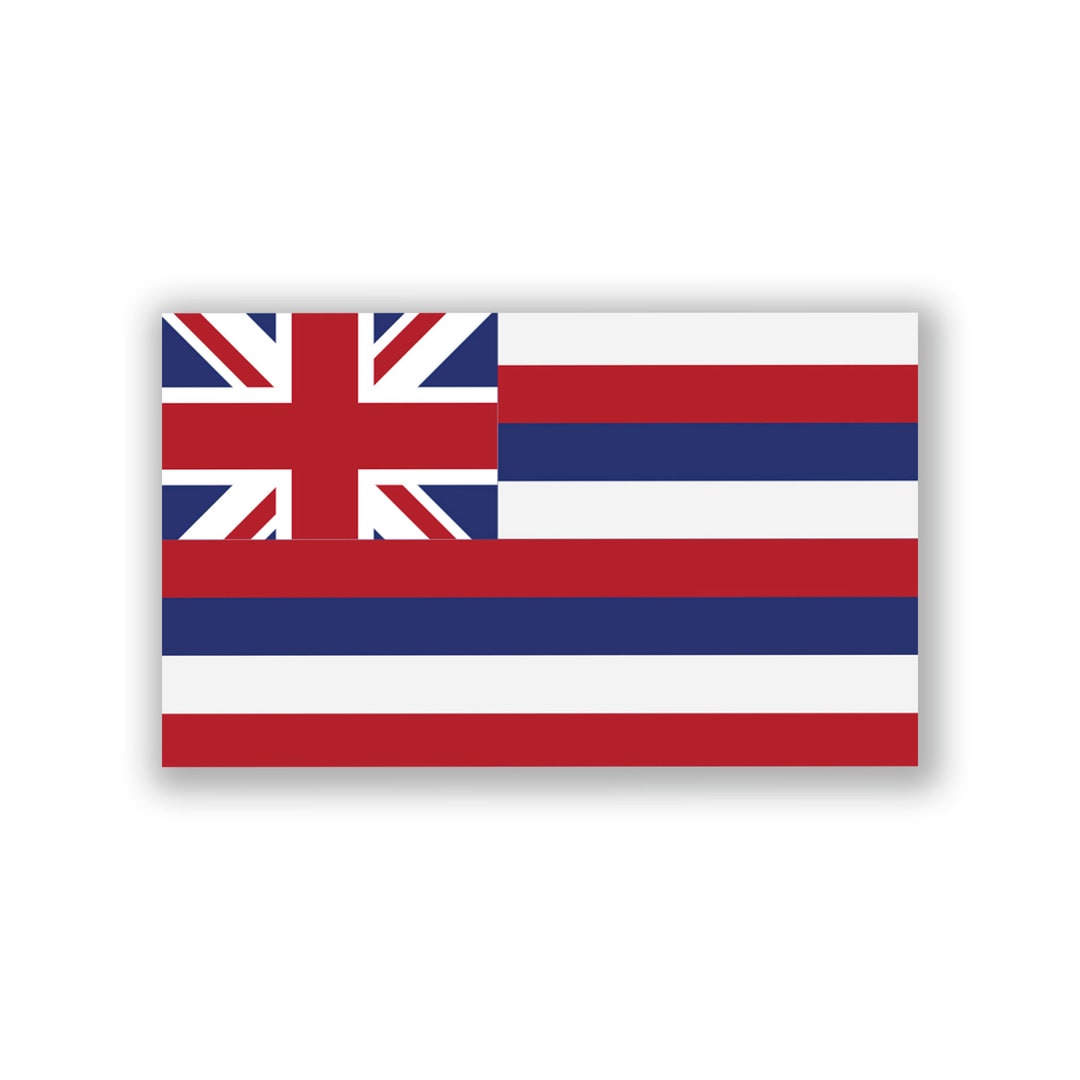 Hawaii State Flag Decal Sticker | 5-inches by 3-inches | Premium ...