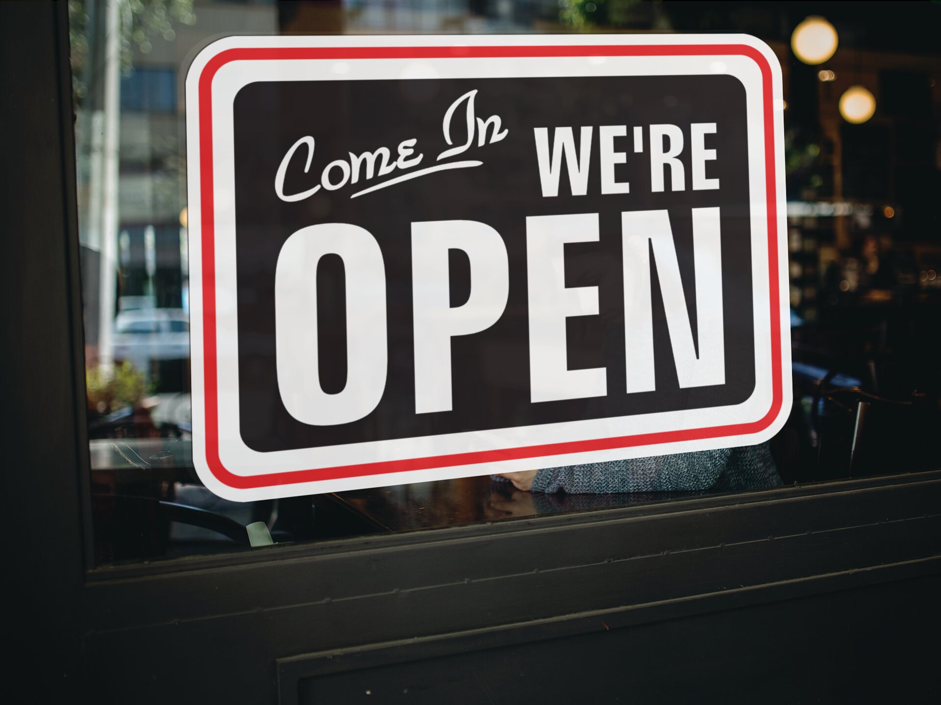 Come in We're Open: RETAIL STOREFRONT WINDOW Adhesive | Etsy