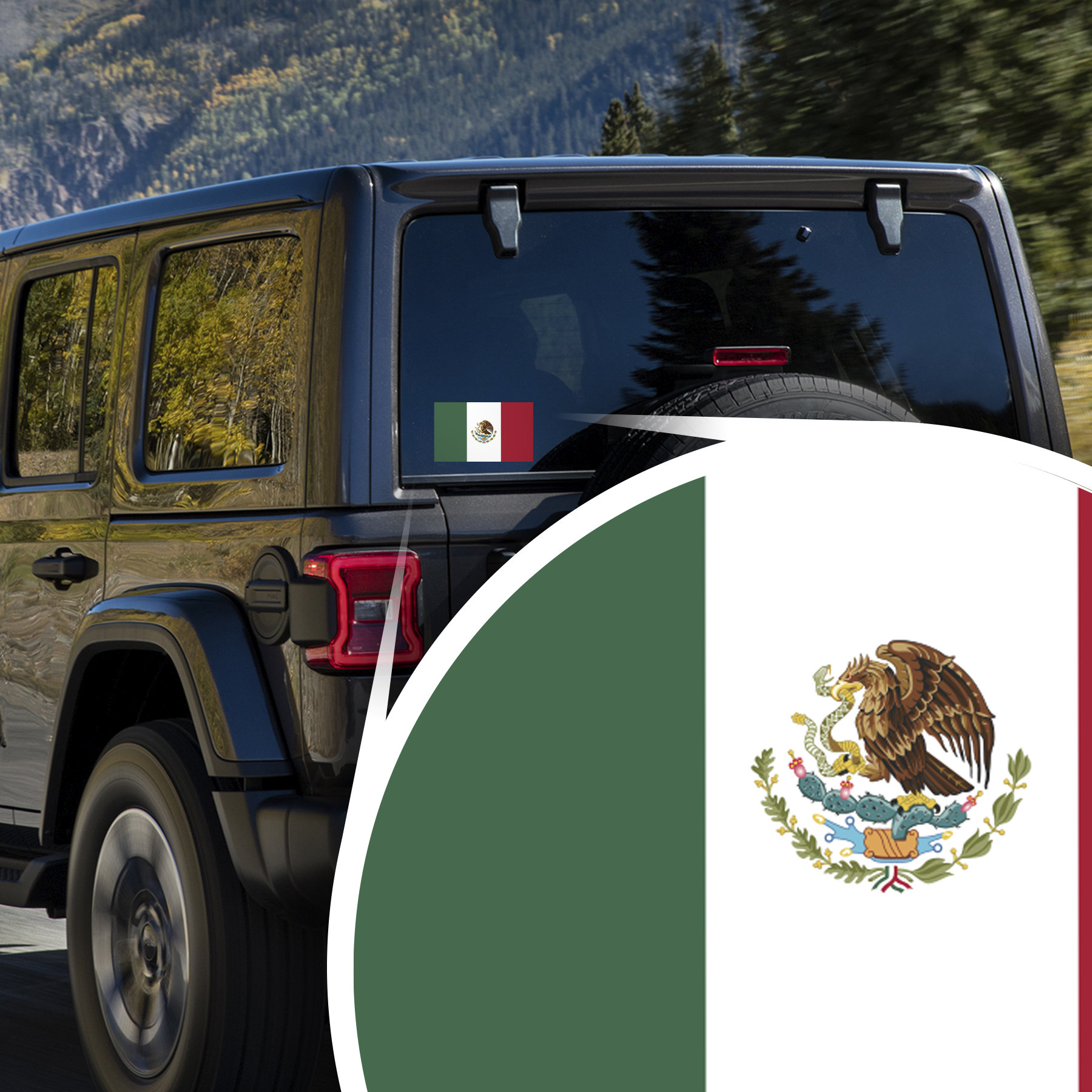 Mexico Flag Decal Sticker 5-inches by 3-inches Premium | Etsy
