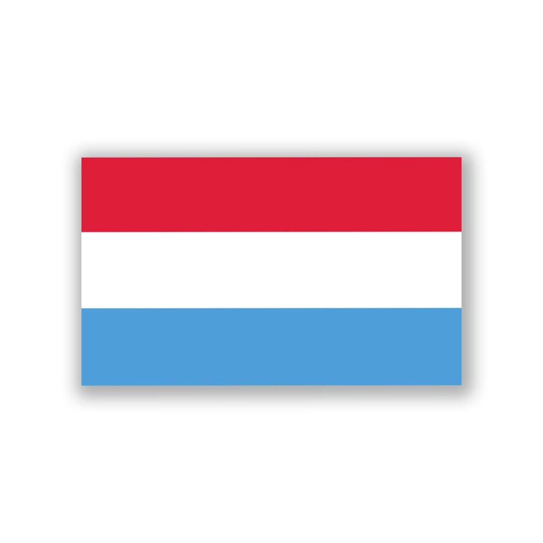 Luxembourg Flag Decal Sticker | 5-inches by 3-inches | Premium Quality ...