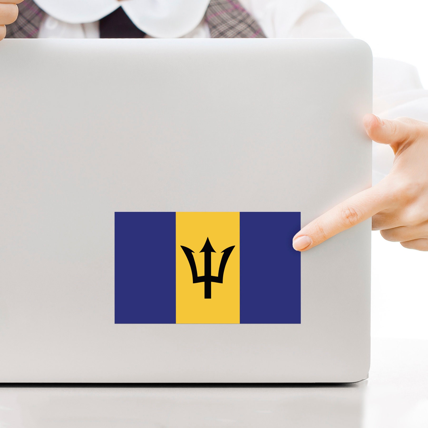 Barbados Flag Decal Sticker 5-Inches By 3-Inches Premium | Etsy