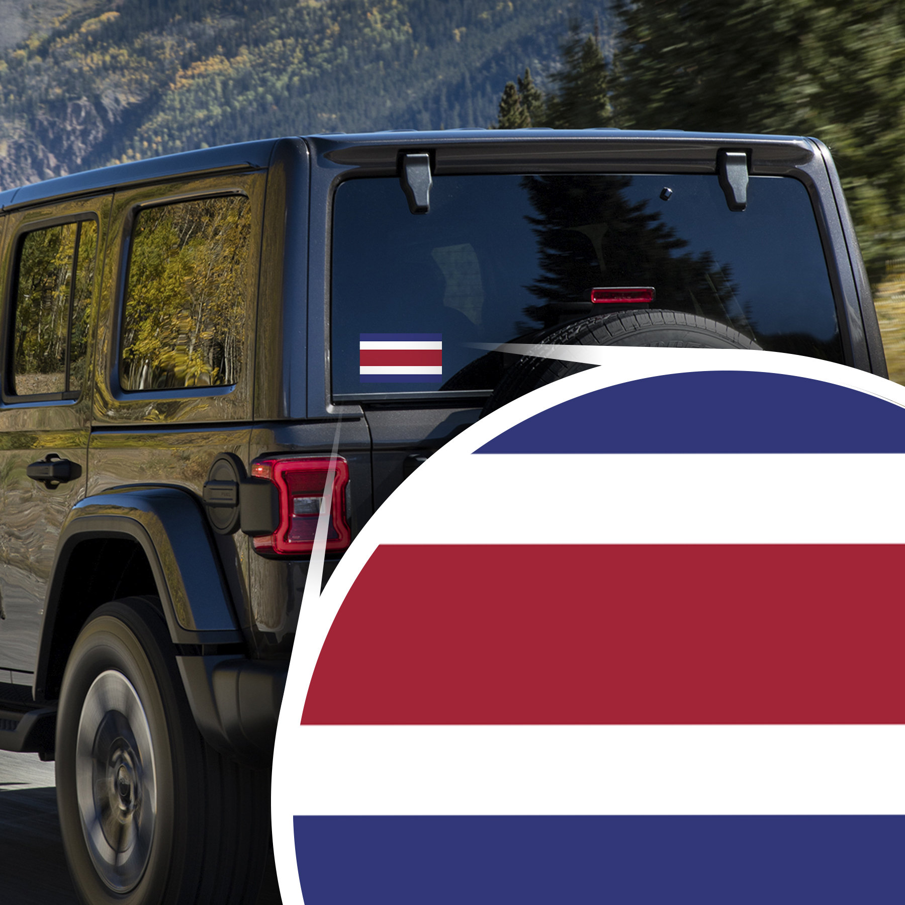 Costa Rica Flag Decal Sticker 5-inches by 3-inches Premium | Etsy