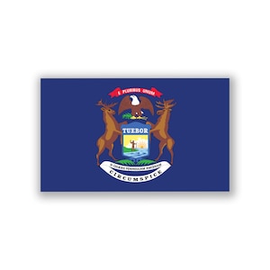 Michigan State Flag Decal Stickers | Official Flag of Michigan Stickers ...