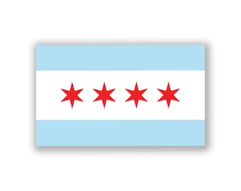 Chicago Flag Decal - Etsy
