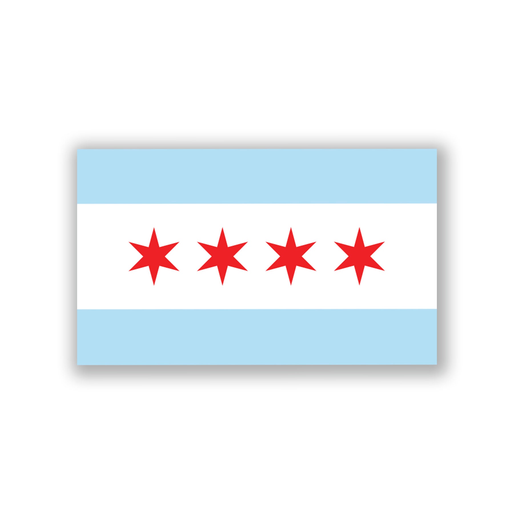Chicago City Flag Decal Sticker 5-inches by 3-inches | Etsy