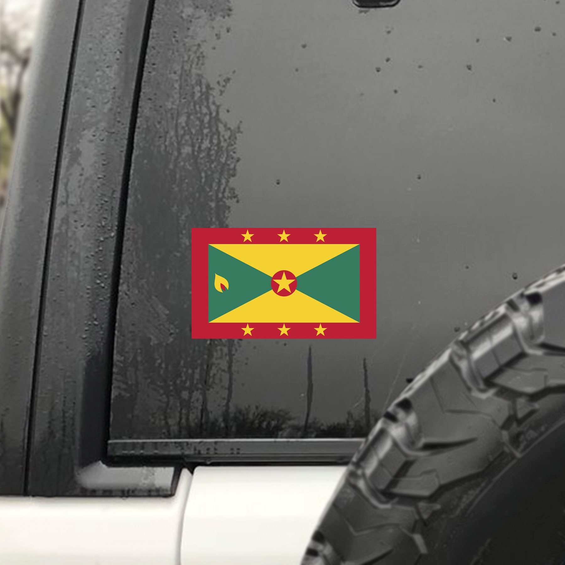 Grenada Flag Decal Sticker 5-inches by 3-inches Premium | Etsy