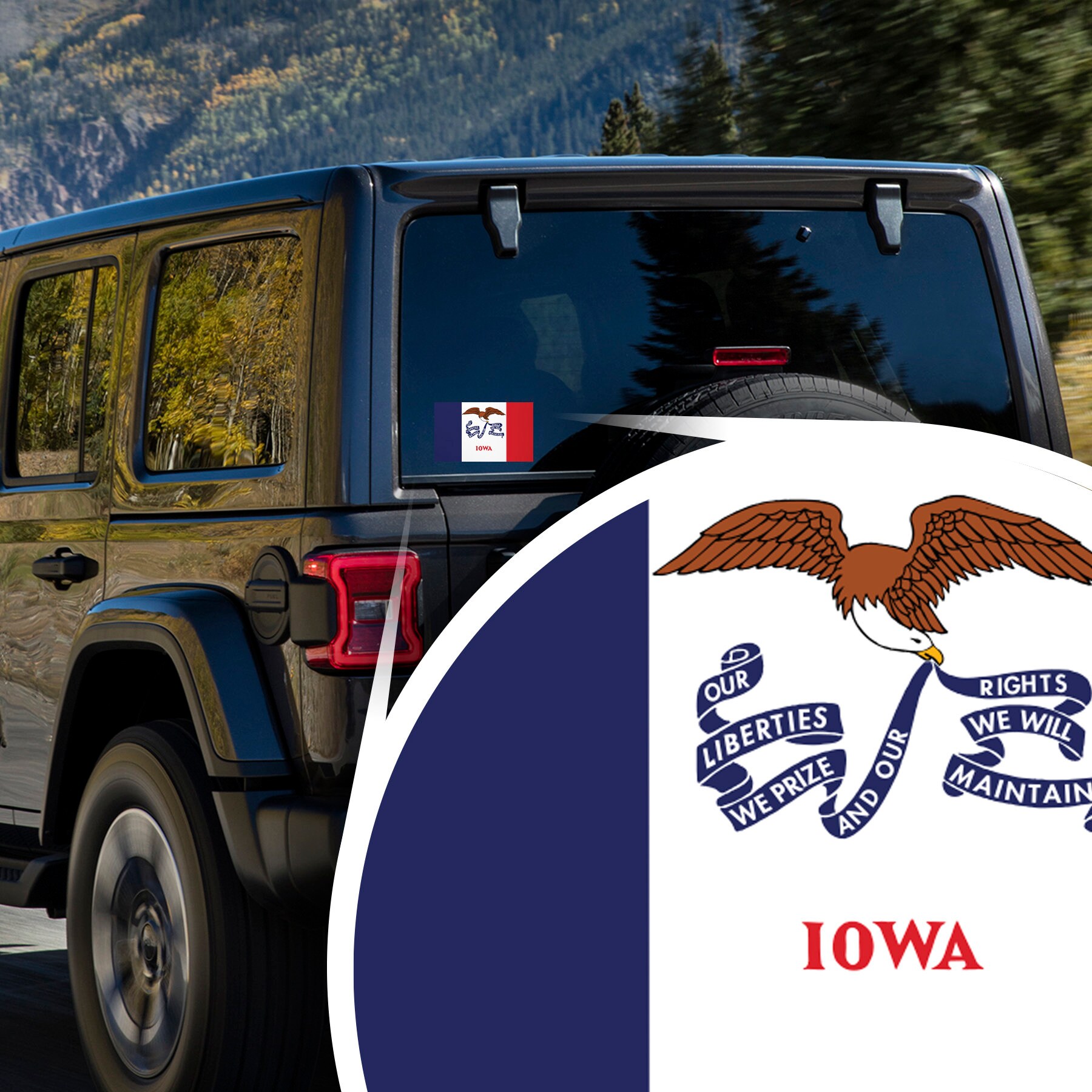 Iowa State Flag Decal Stickers Official Flag of Iowa | Etsy