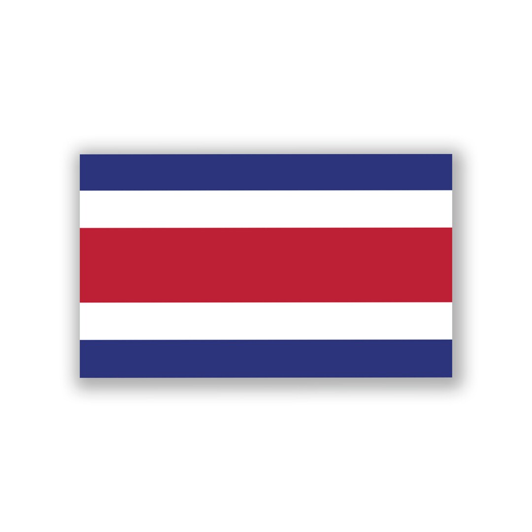 Costa Rica Flag Decal Sticker | 5-inches by 3-inches | Premium Quality ...