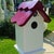 Tall Birdhouse/feeder for Post, Outdoor Weatherable Post Mount PVC Bird ...