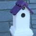 Birdhouse PVC 5inch Post Mount Nesting Box, Weatherable Thatch Style ...