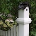 Birdhouse + Post & Planter Kit - White - Planter/post Set- Amish ...