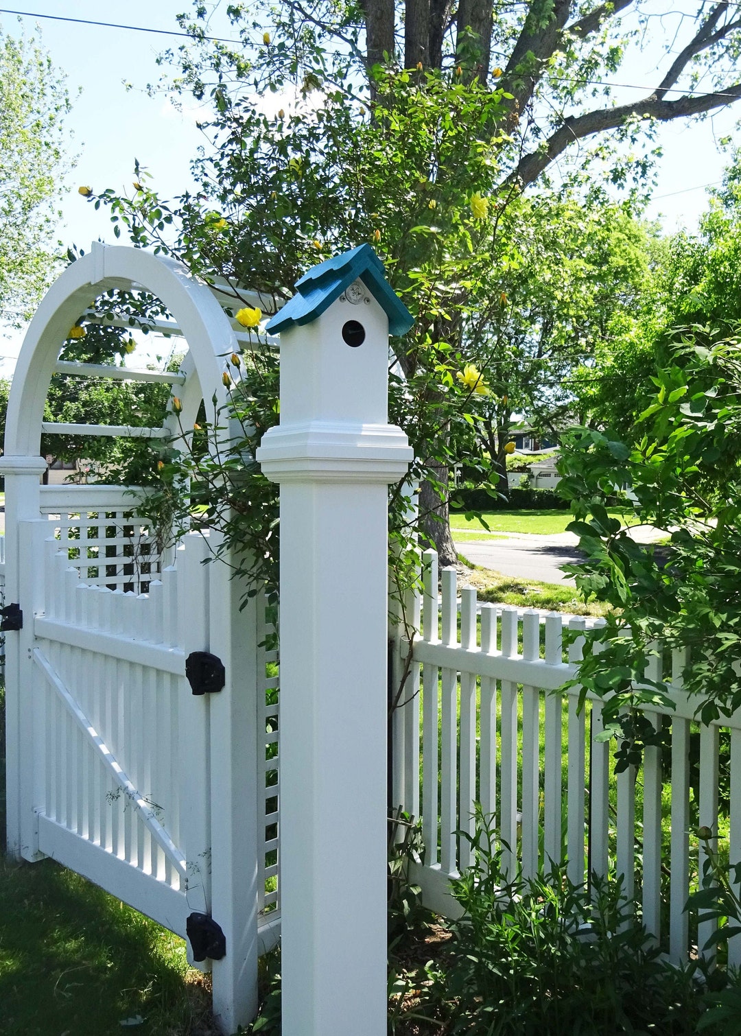 5inch PVC Fence Post Mount Birdhouse: Weatherable Nesting Box, Poseidon ...