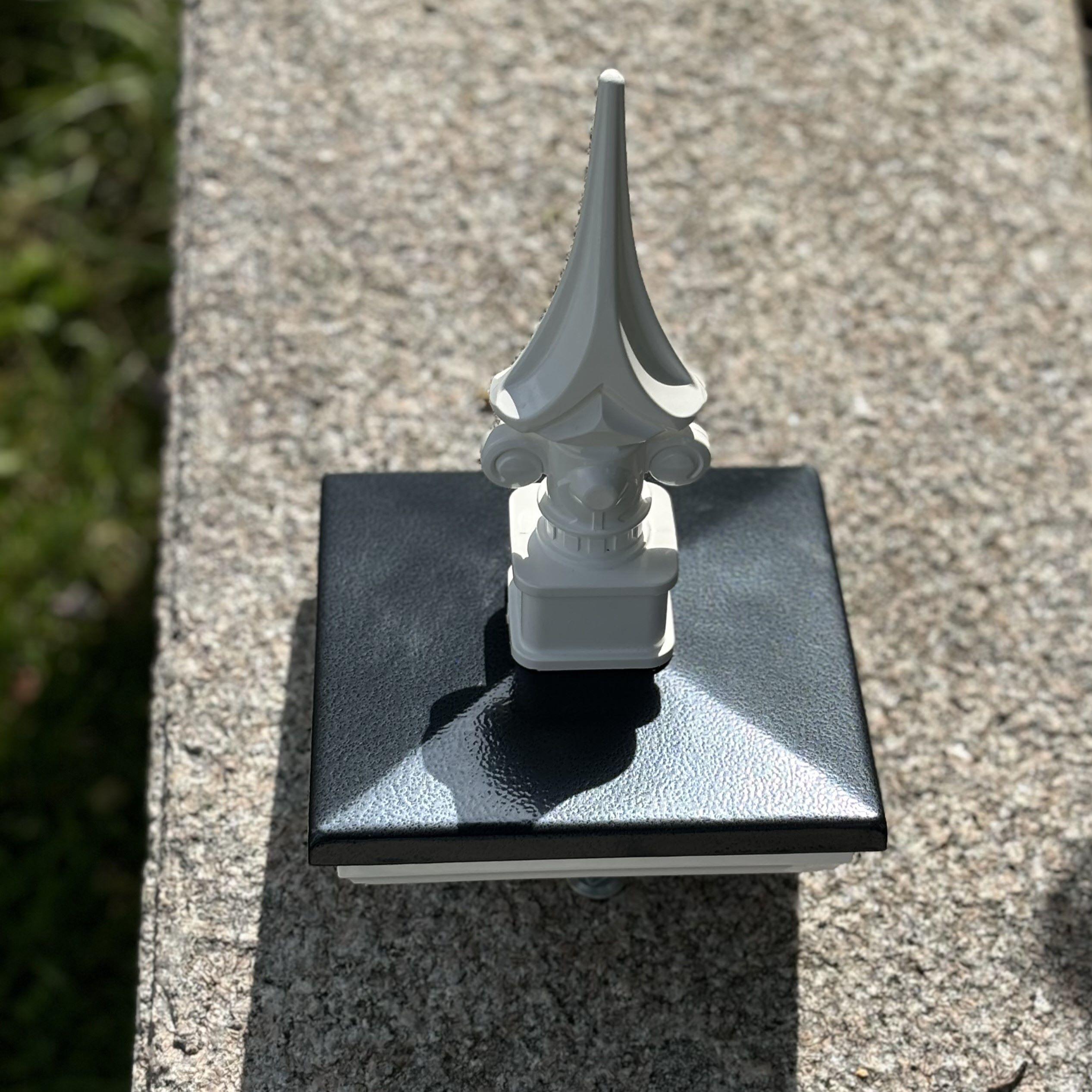 Slate New Color England Spire Post Cap: 4inch Post Metal PVC, Handmade ...