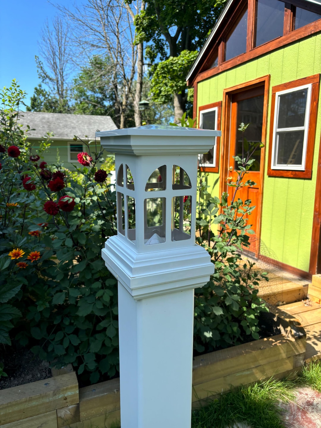 Handmade White PVC Bird Feeder: Cathedral Style for 5" Vinyl Post - Etsy
