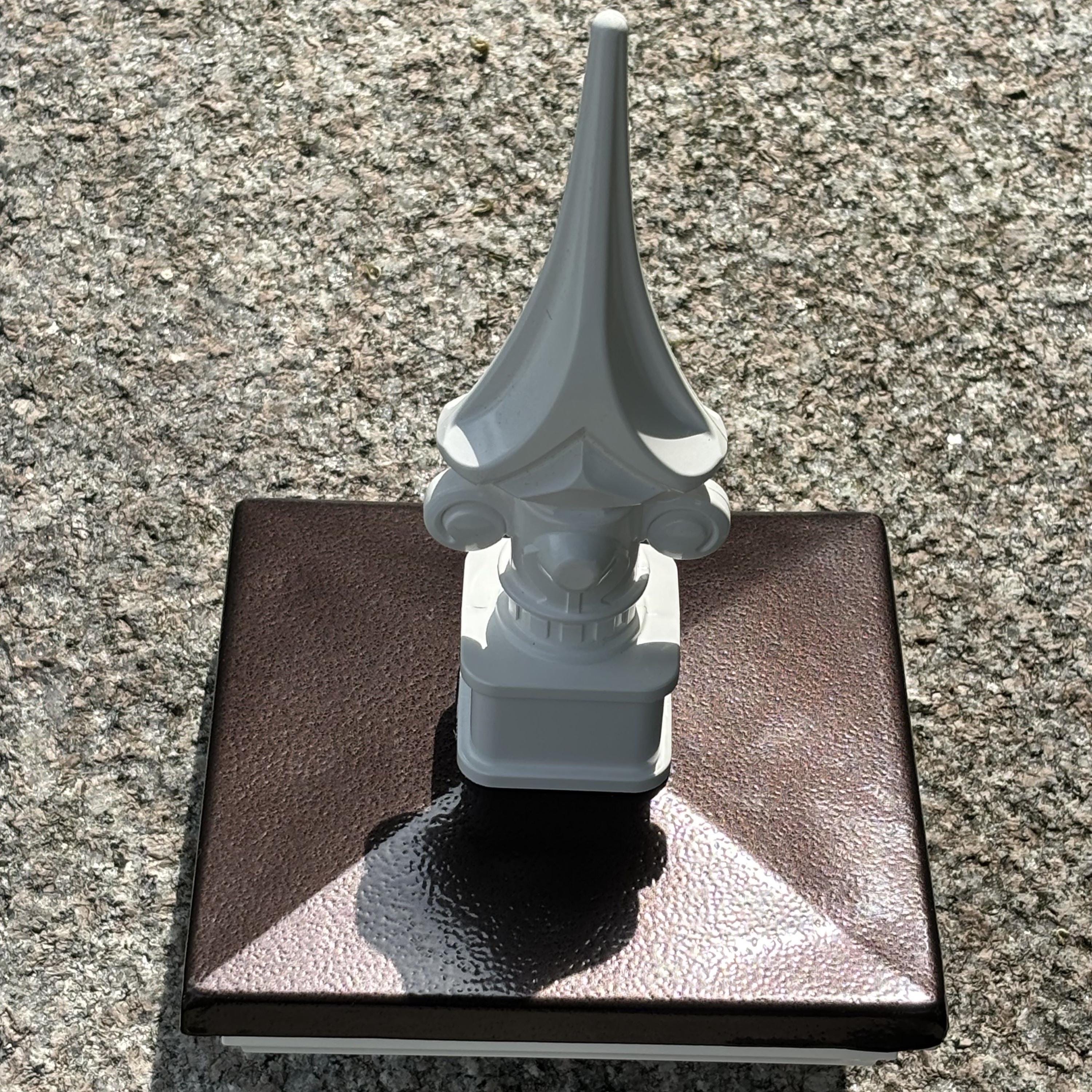 Bronze New England Spire Post Cap: 4" Metal & PVC Fence Topper - Etsy