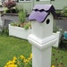 Birdhouse PVC 5inch Post Mount Nesting Box Weatherable Thatch - Etsy